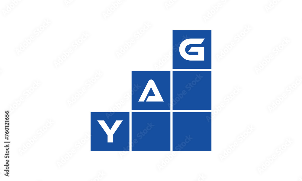 YAG initial letter financial logo design vector template. economics ...