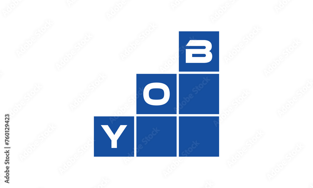 YOB initial letter financial logo design vector template. economics ...