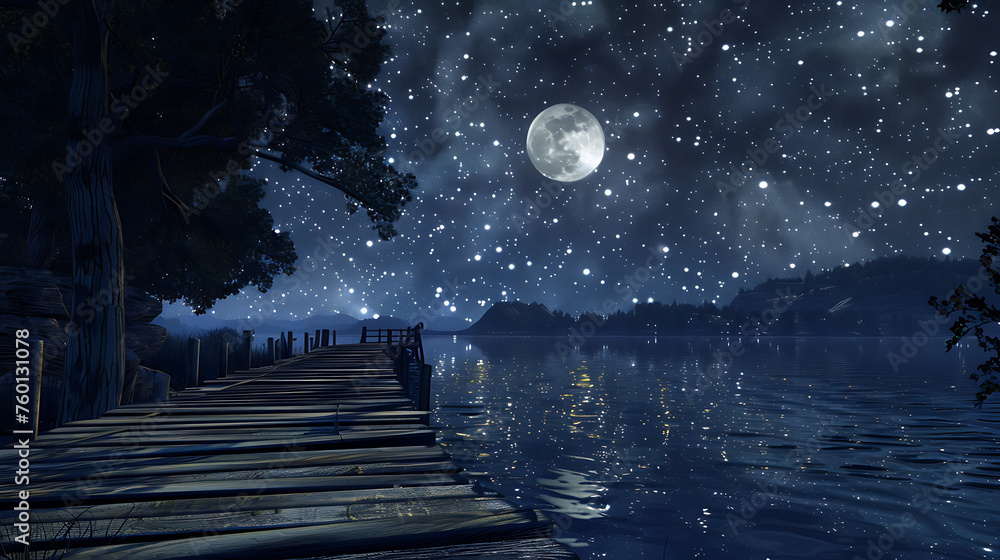 An enchanting desktop screensaver depicting a starry night sky filled ...