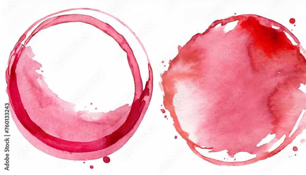 wine stain red watercolor glass mark ring circle isolated drink ...