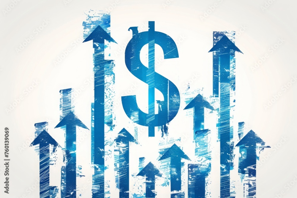 An illustration symbolizing financial success and profit growth ...