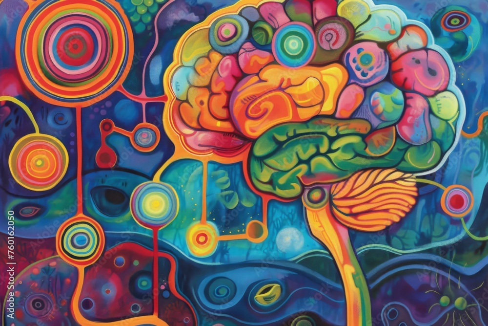 A vivid representation of the ADHD concept, highlighting elements of ...