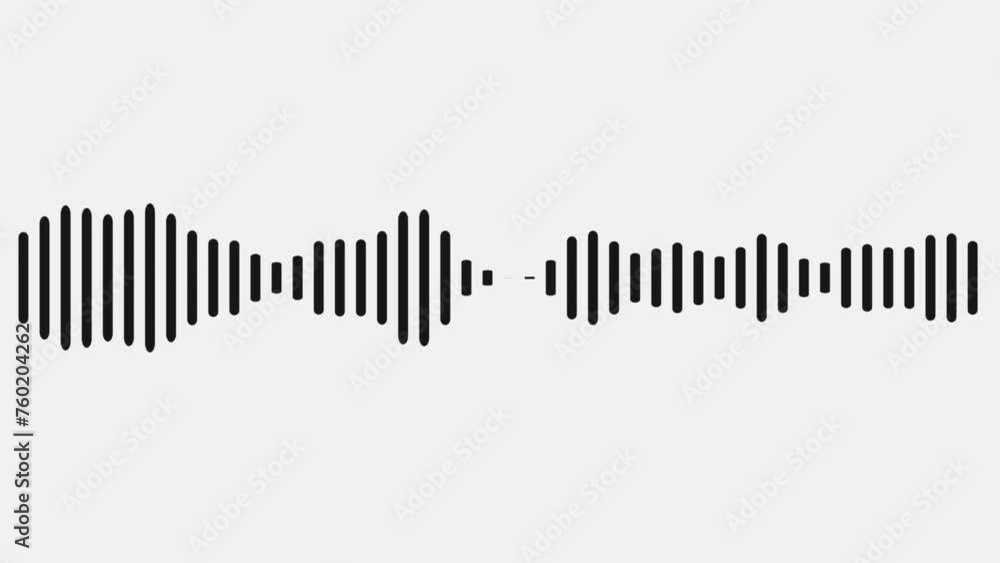 frequency bar and wave form Audio Isolated on white background ...