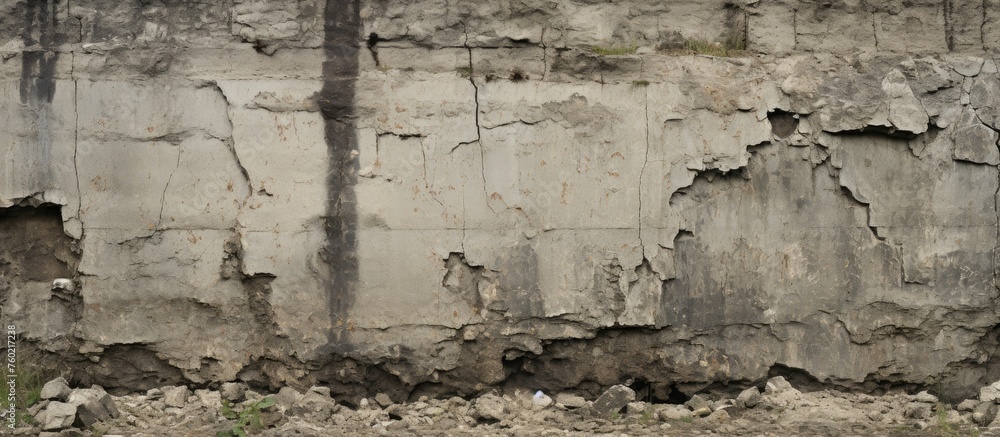 Destructive Force: A Massive Wall Crumbles, Leaving a Path of Debris in ...