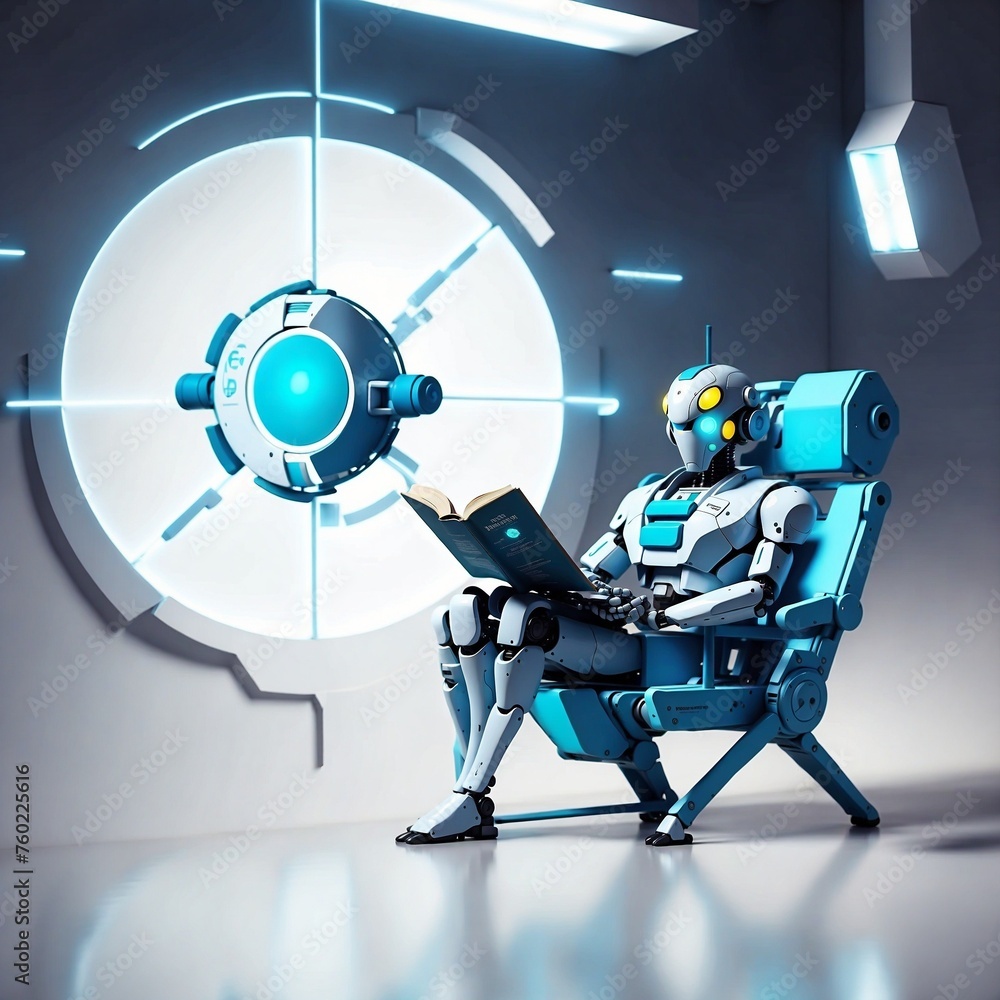 Inteligencia Artificial Aprendiendo Animado fondo Blanco Stock Photo ...