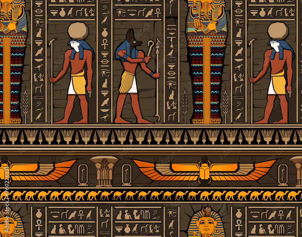 Ancient Egypt Background Egyptian Hieroglyph And Symbolancient Culture