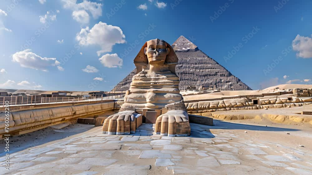 4K HD video clips The Great Sphinx is a giant 4,500-year-old limestone ...