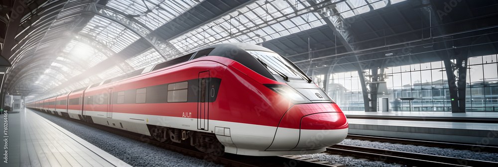 Rapid Movement: The DB (Deutsche Bahn) Train in a Modern Station ...