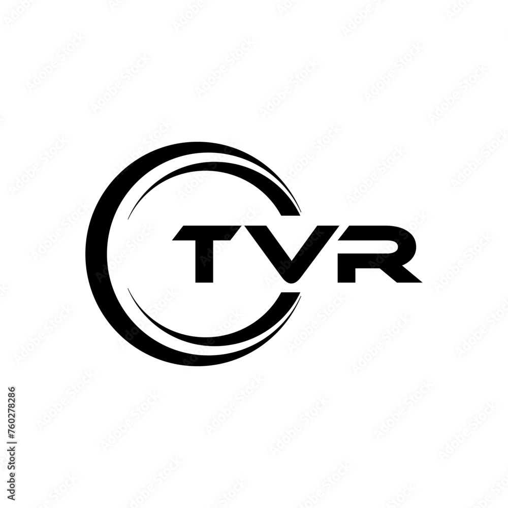 TVR letter logo design with white background in illustrator, cube logo ...