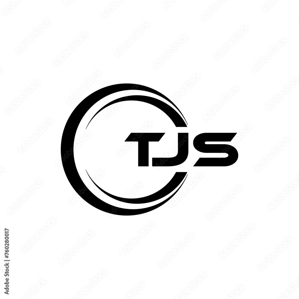TJS letter logo design with white background in illustrator, cube logo ...