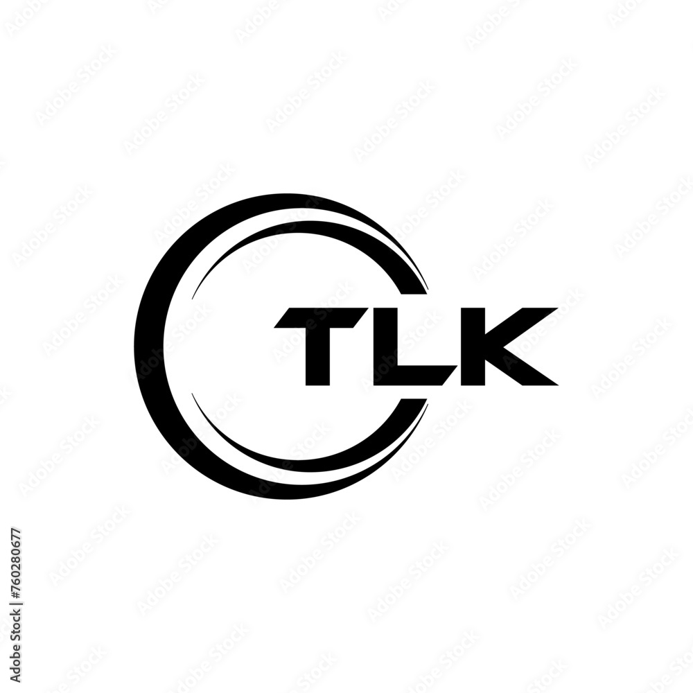TLK letter logo design with white background in illustrator, cube logo ...