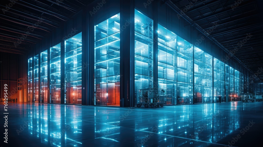 inventory storage warehouse building illustration facility space ...