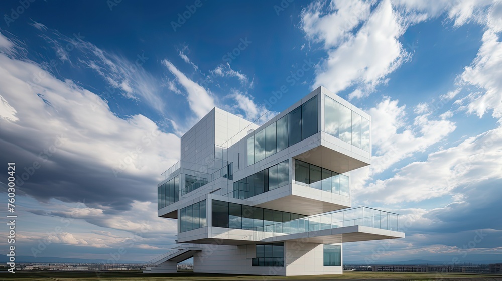 luxury sky mansion building illustration view architecture, dream line ...