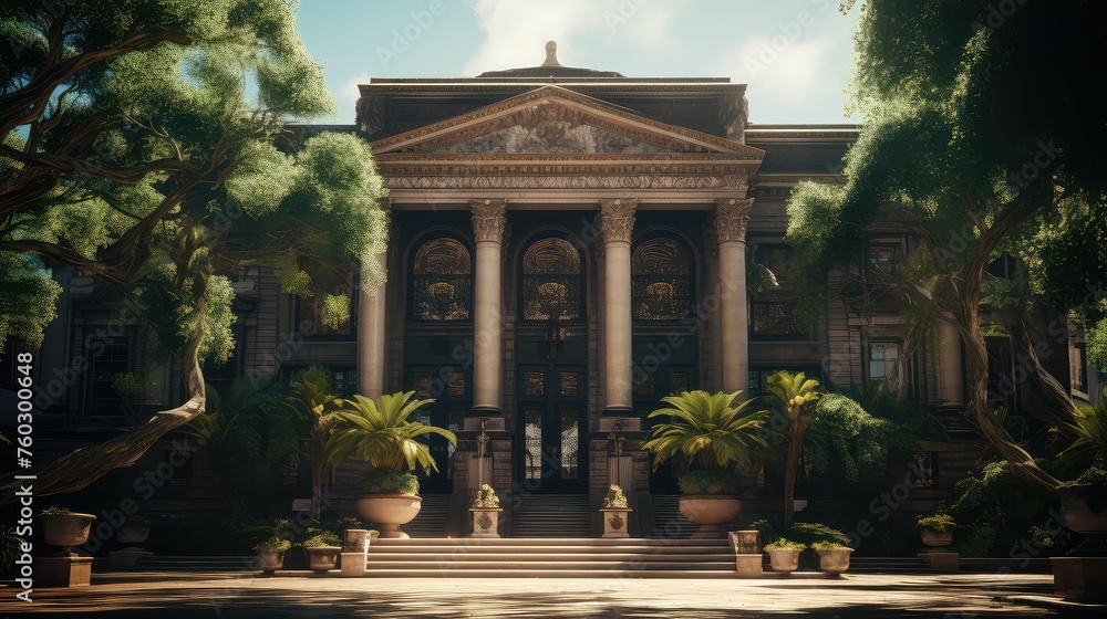 books historic library building illustration knowledge preservation ...