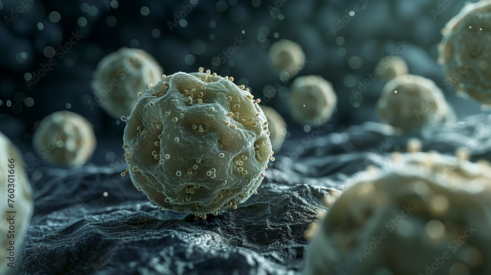 Staphylococcus aureus . Microscopic view of bacterial cell . Cluster of ...