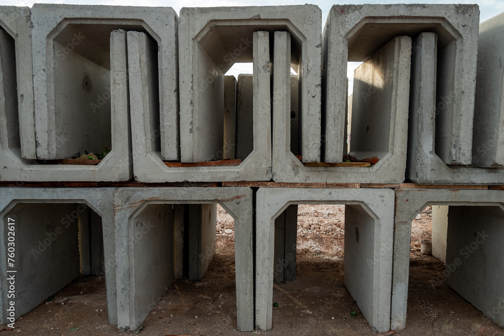pile box culvert for irrigation canal Stock Photo | Adobe Stock