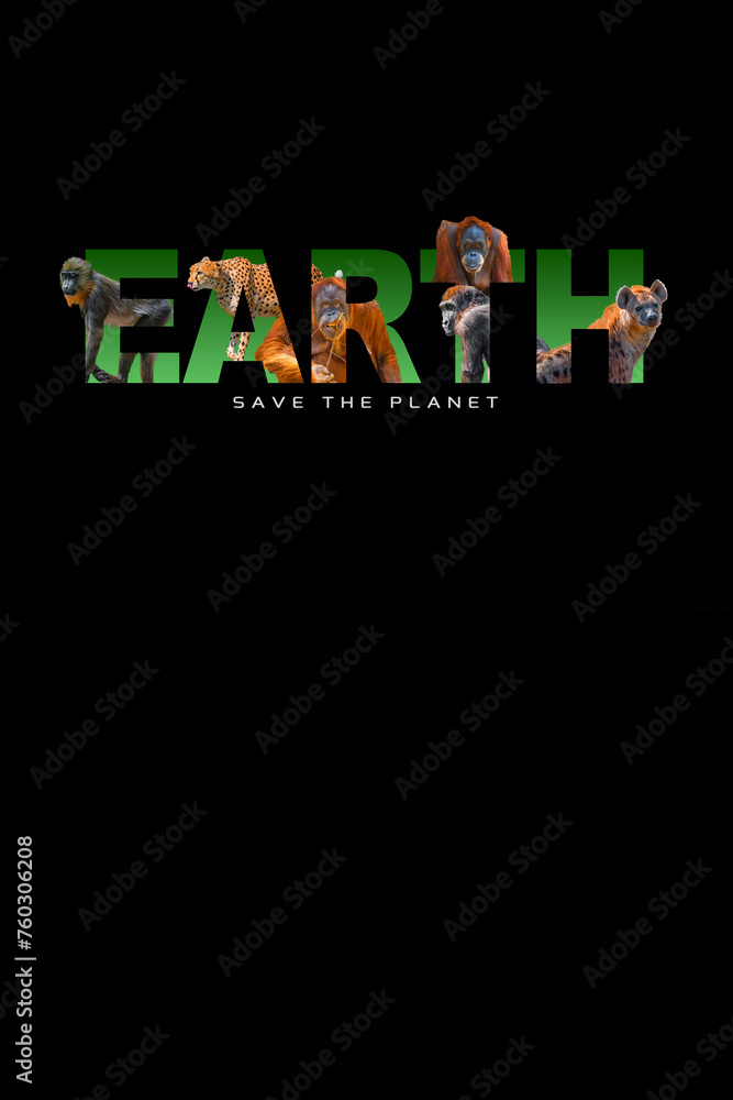 Photo Cover page with portraits of most endangered for extinction ...