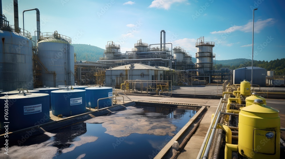waste environmental chemical plant illustration s environment ...