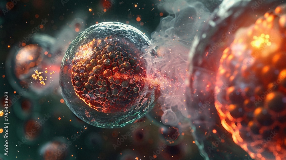 cross-section of a cell undergoing mitosis, its chromosomes ...