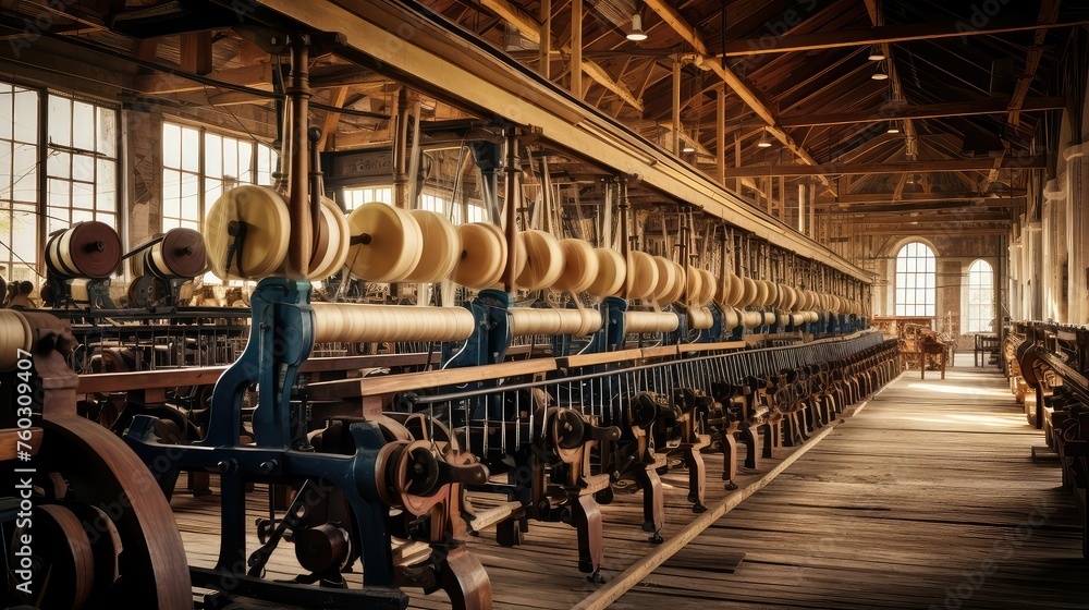 weaving history textile mill illustration industrialization factory ...