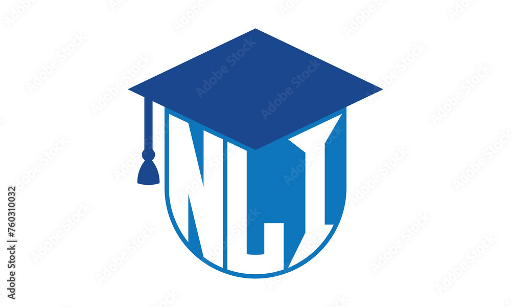 NLI initial letter academic logo design vector template. school college ...