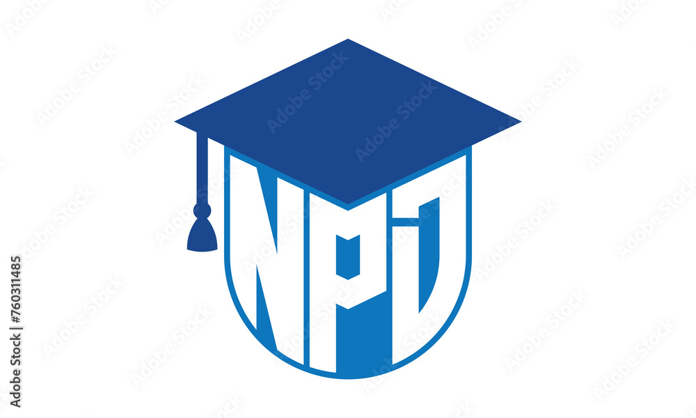 NPD initial letter academic logo design vector template. school college ...