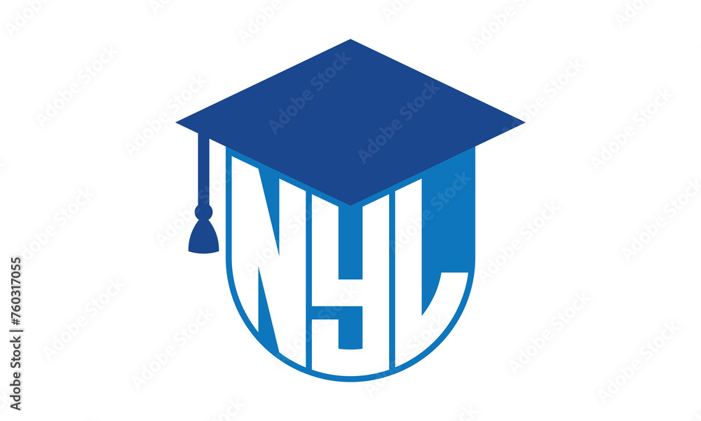 NYL initial letter academic logo design vector template. school college ...