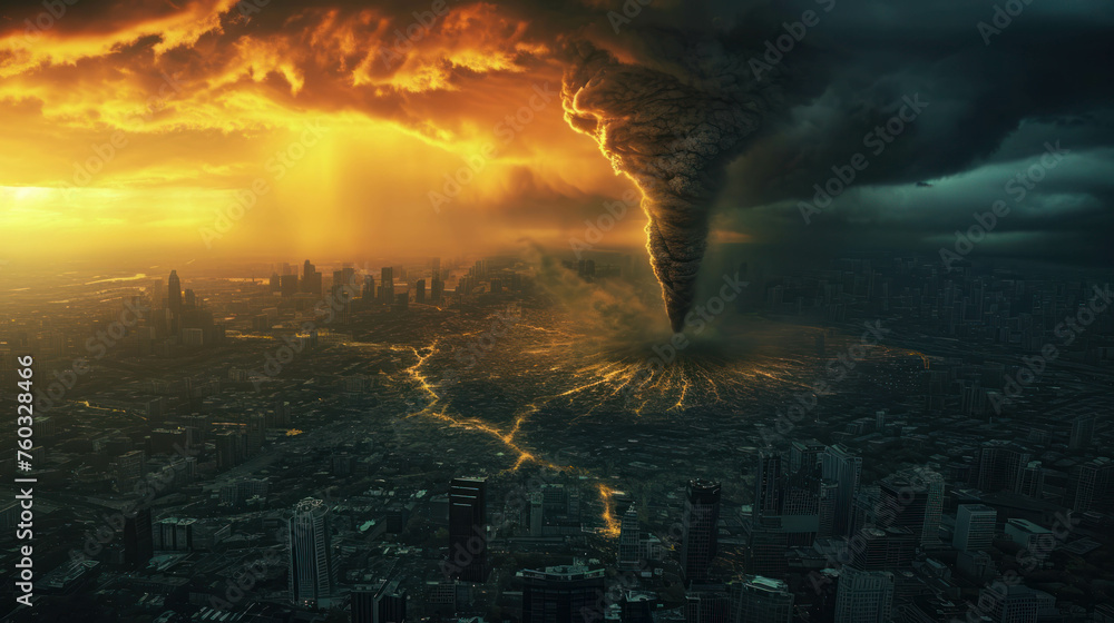Explore the chaos and destruction of a midnight tornado wreaking havoc ...