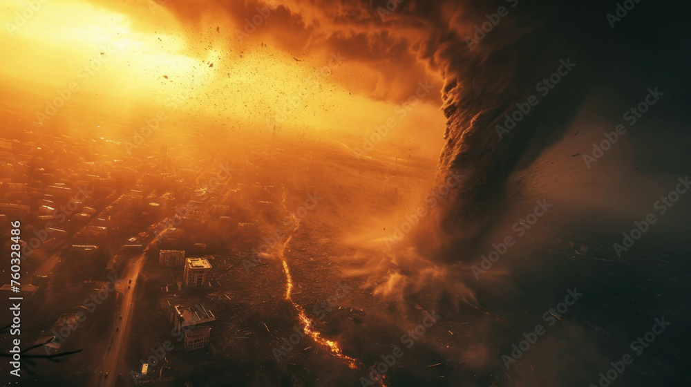 Explore the chaos and destruction of a midnight tornado wreaking havoc ...