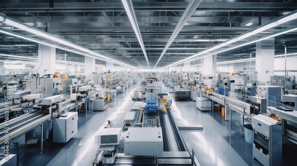 assembly machine electronics factory illustration manufacturing ...