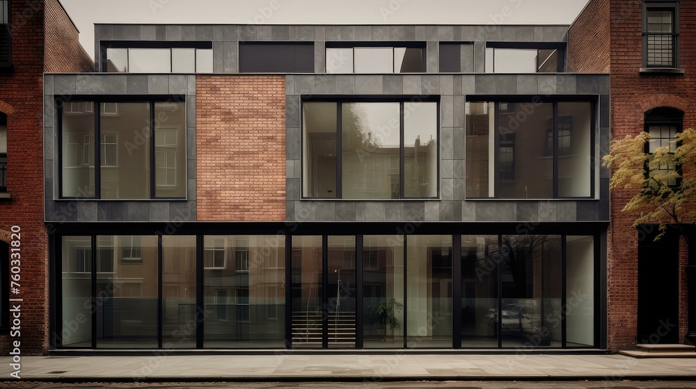 architecture brick townhouse building illustration design urban, city ...