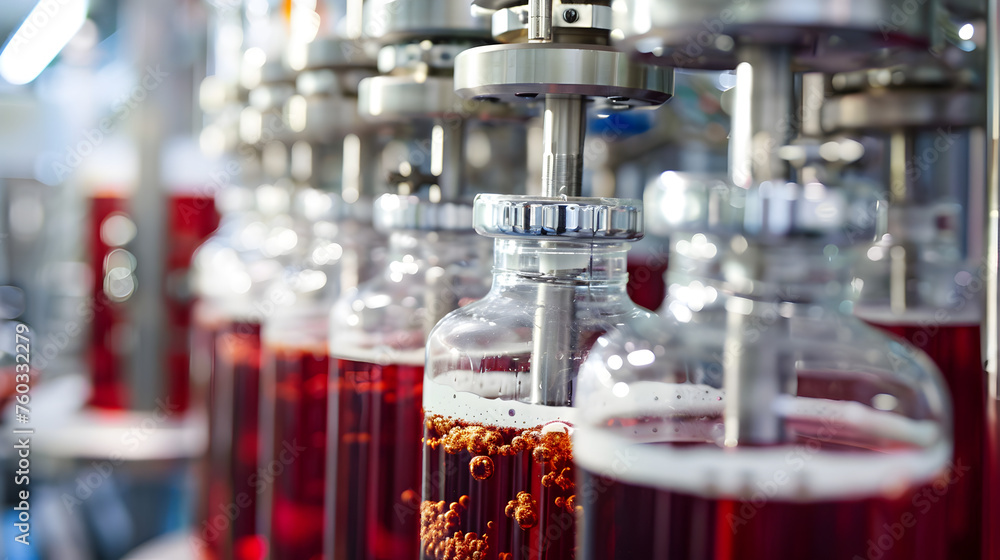 Bioreactor fermentation process with cells and microorganisms." Stock ...