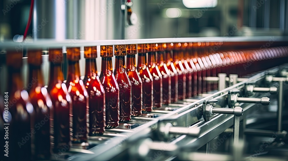 labeling bottle food processing illustration filling sealing ...