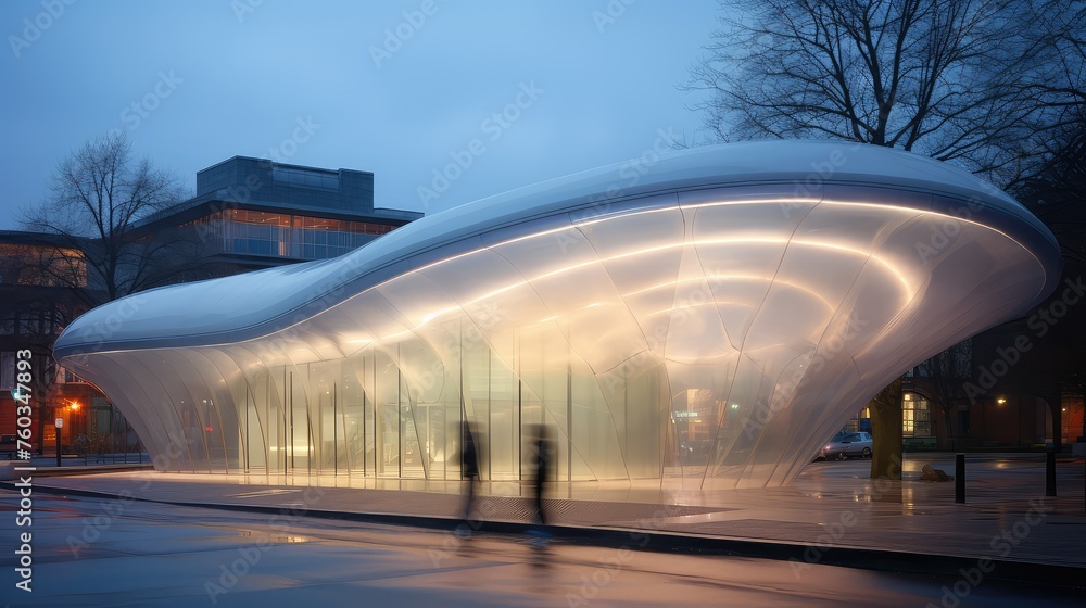 exhibition design museum building illustration gallery modern ...