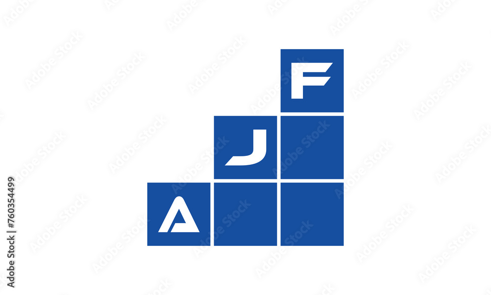 AJF initial letter financial logo design vector template. economics ...