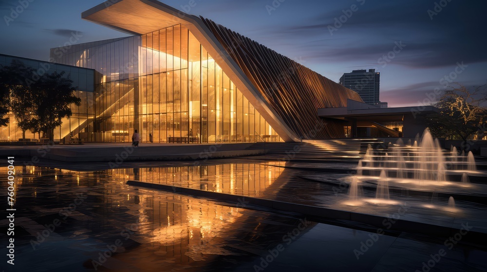 modern architecture library building illustration classic facade ...