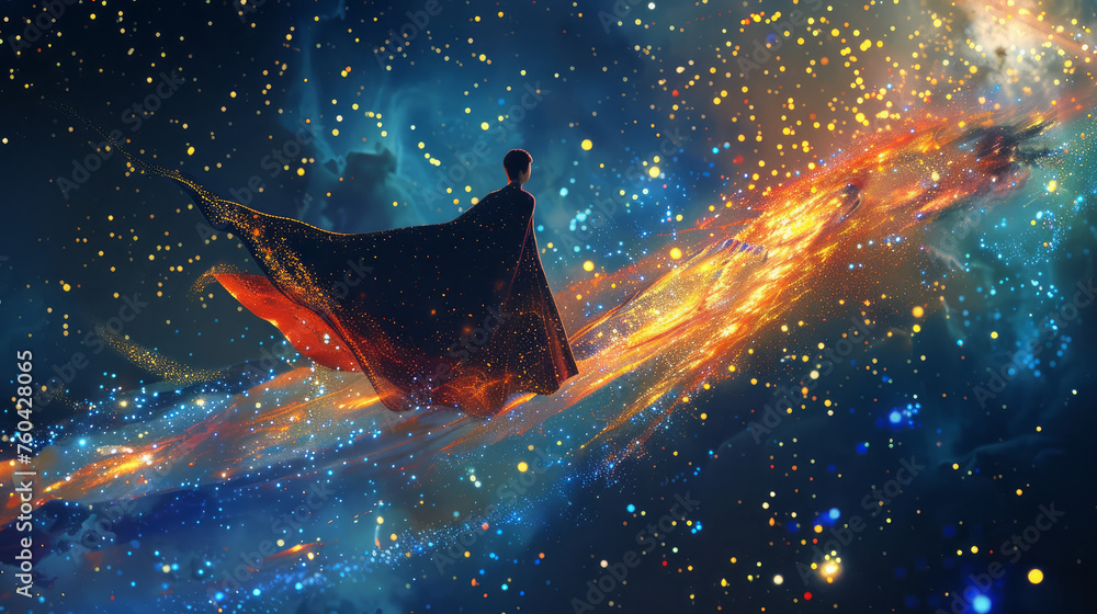 Stellar Navigation: An adventurous image of the rider using celestial ...