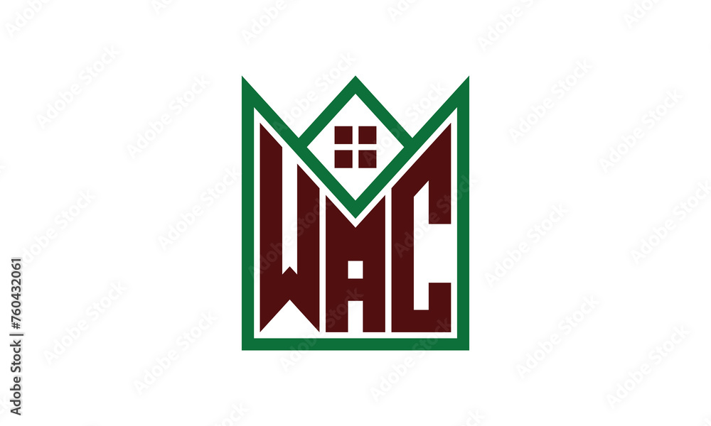 WAC initial letter real estate builders logo design vector ...
