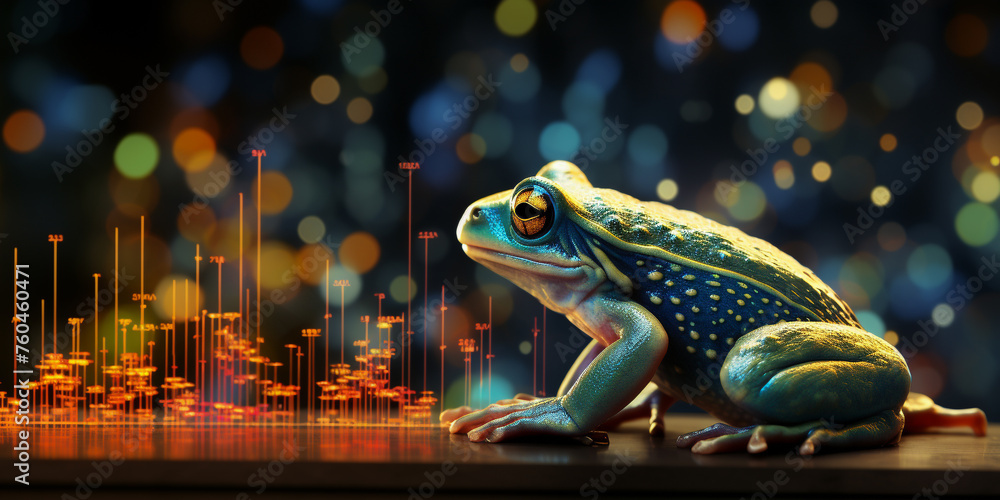 Hyper-realistic close-up of an abstract melanograph chart influencing ...