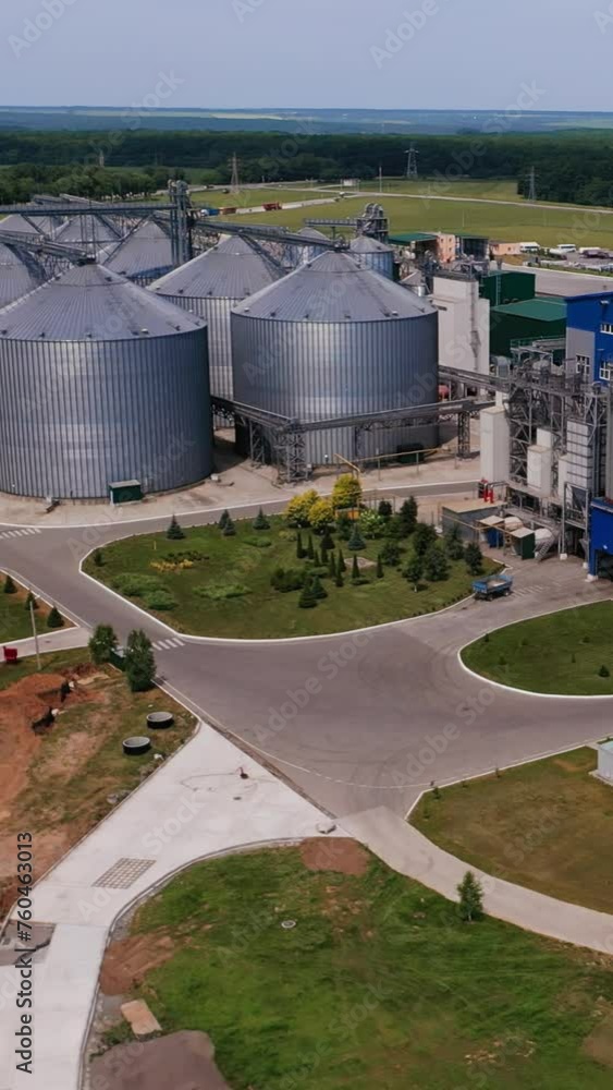Present day granary plant with newly built premises and ones under ...