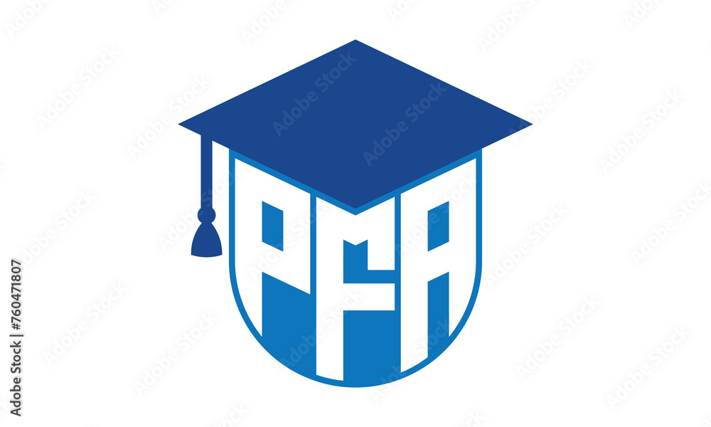 PFA initial letter academic logo design vector template. school college ...