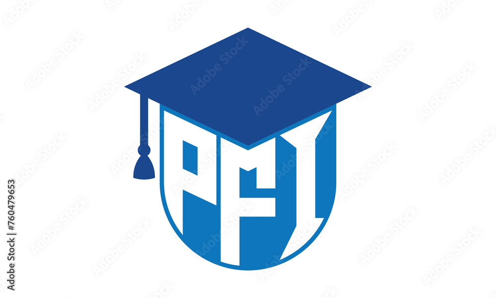 PFI initial letter academic logo design vector template. school college ...