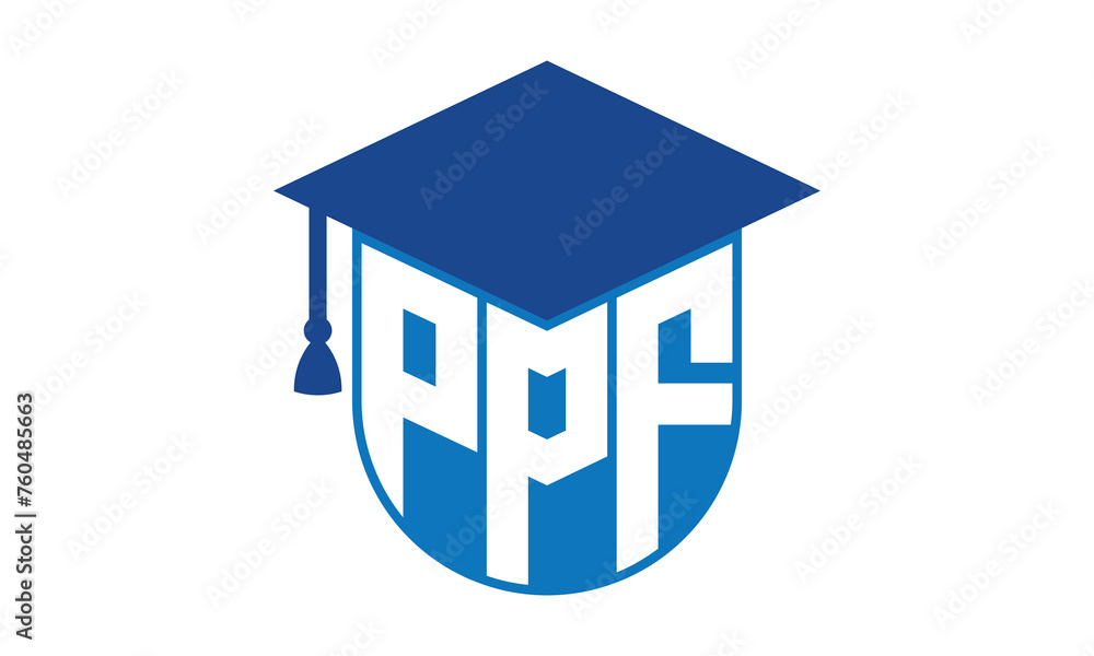 PPF initial letter academic logo design vector template. school college ...