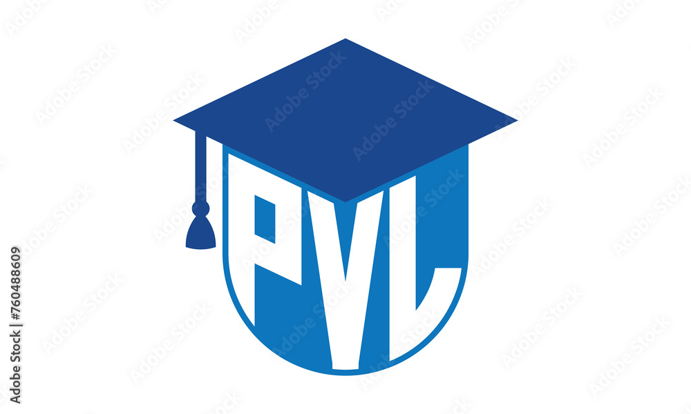 PVL initial letter academic logo design vector template. school college ...