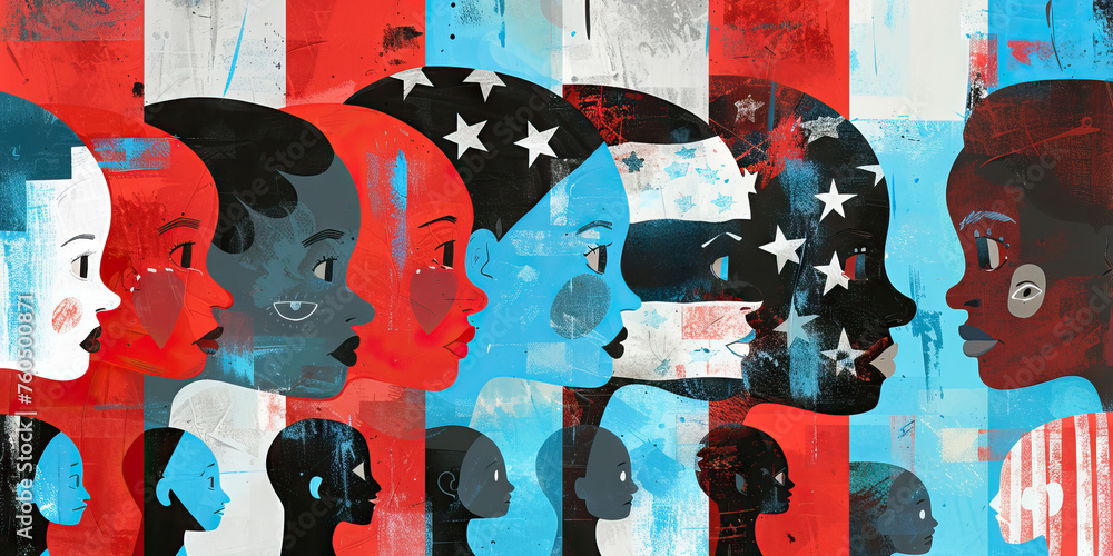 Harmony in Diversity: Collage of stepping together, hands intertwined ...