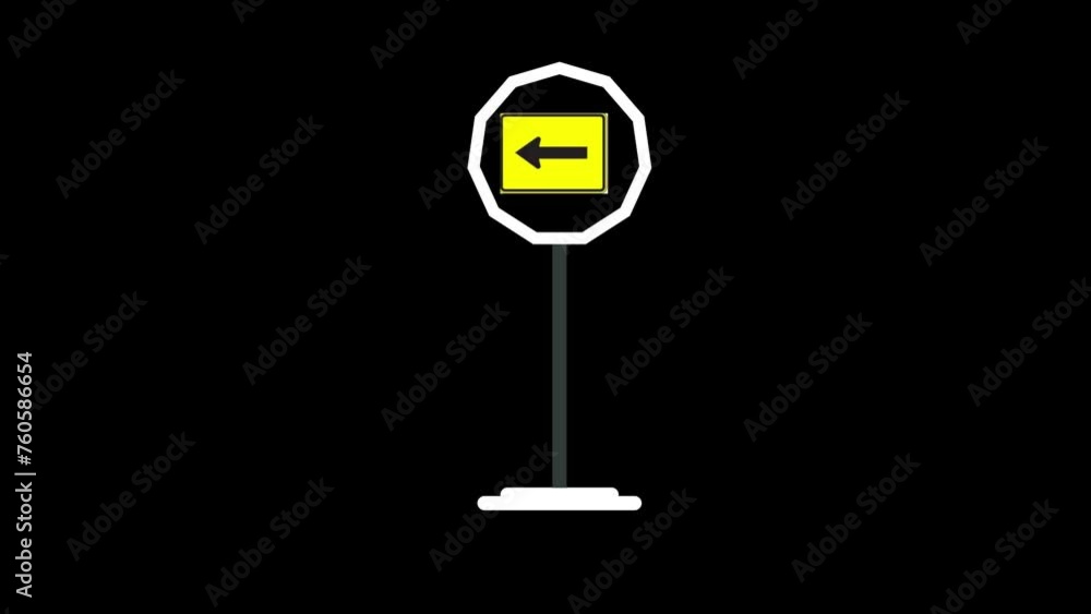Traffic signal sign animation.traffic signs, animations, black screen ...