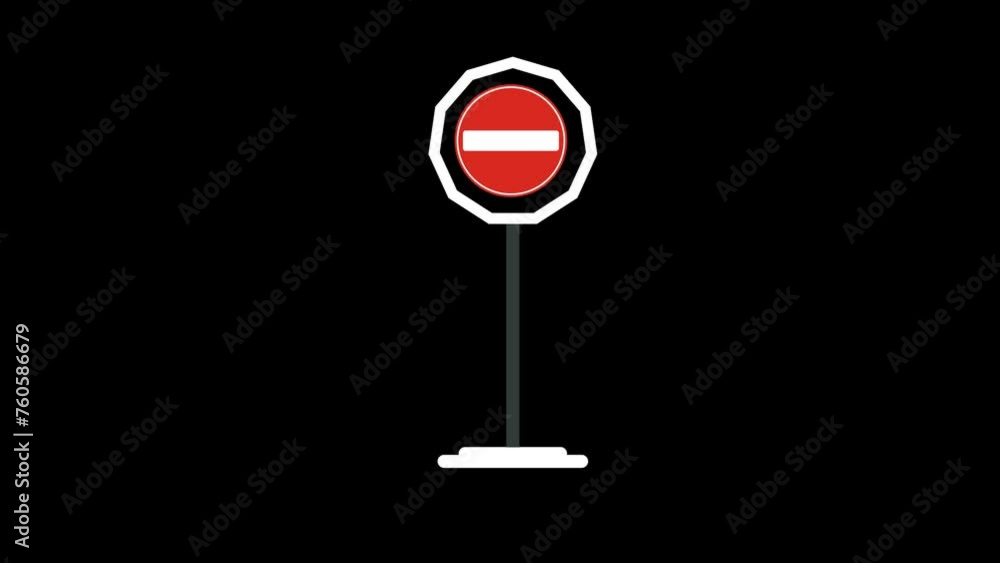 Traffic signal sign animation.traffic signs, animations, black screen ...