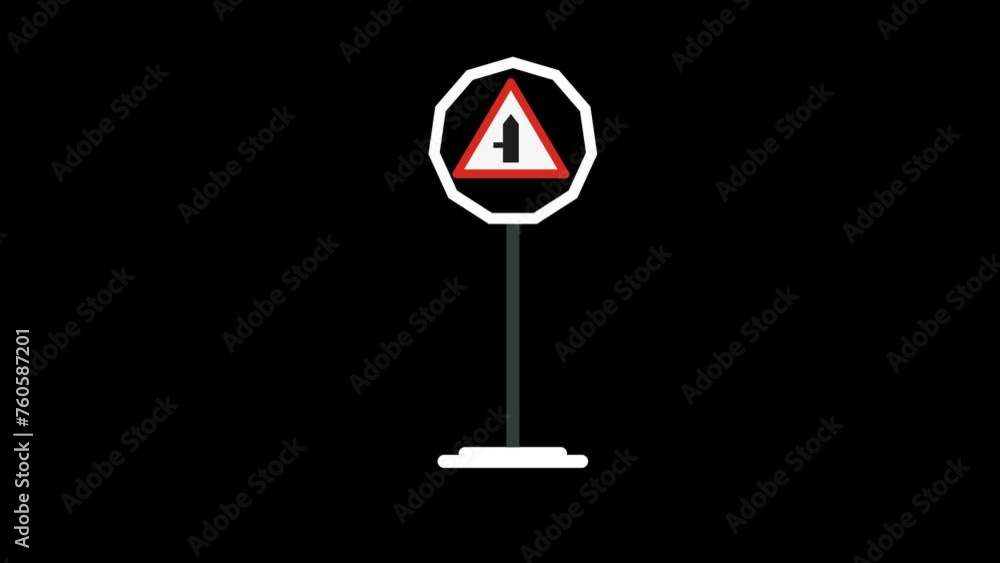 Traffic signal sign animation.traffic signs, animations, black screen ...