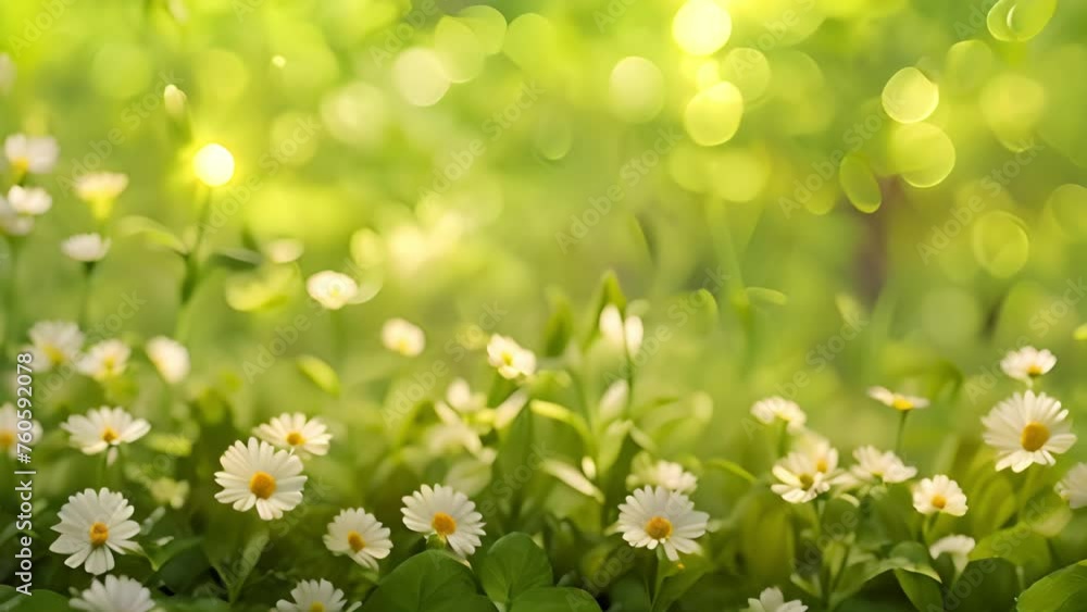 Flower Floral frame animation on green screen. Floral frame animation. Fresh spring 4k video ...