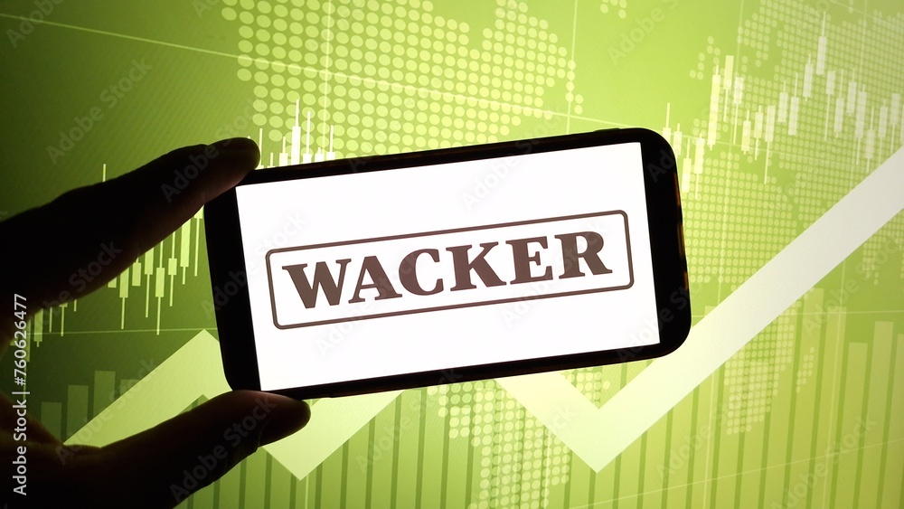 Konskie, Poland - March 16, 2024: Wacker Chemie company logo displayed ...